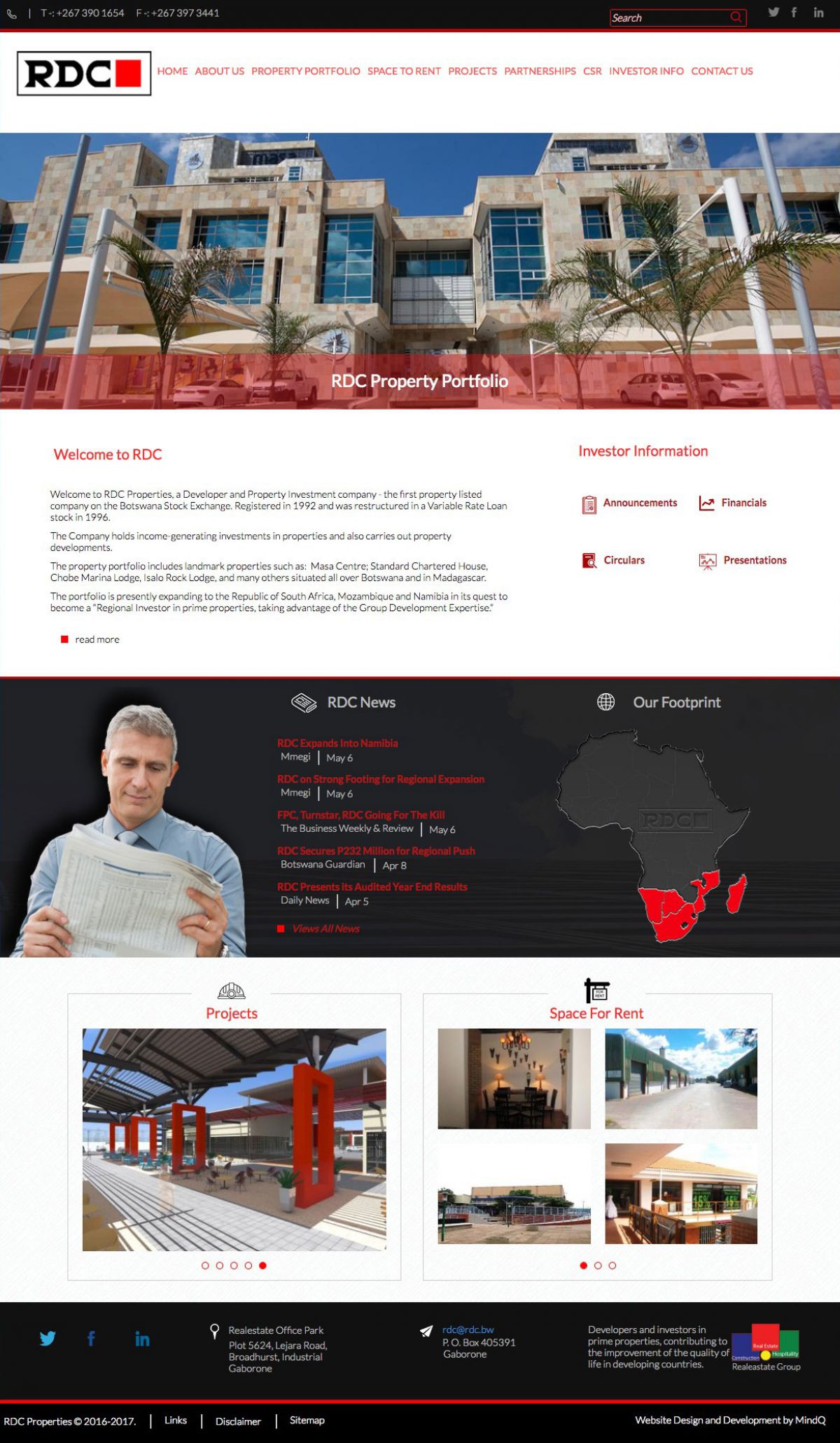 RDC Properties Website (2010) | MindQ RDC Properties Website (2010) | MindQ